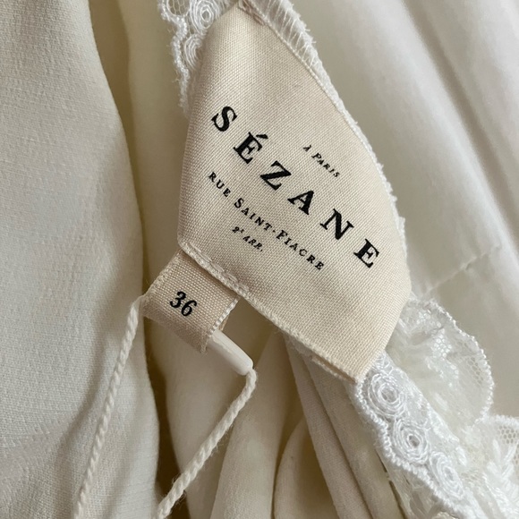 Sezane | Dresses | Sezane Dress Megan Chantilly Lace Embroidered ...